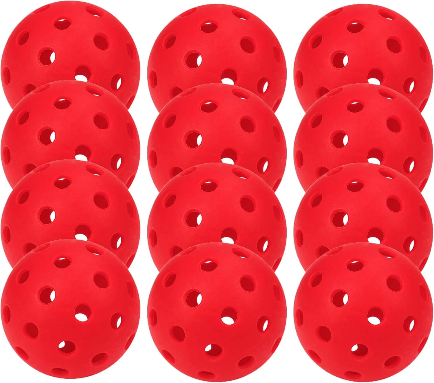 Get Your Game On: 12 Pack of 40-Hole Pickleball Balls for Endless Fun ...