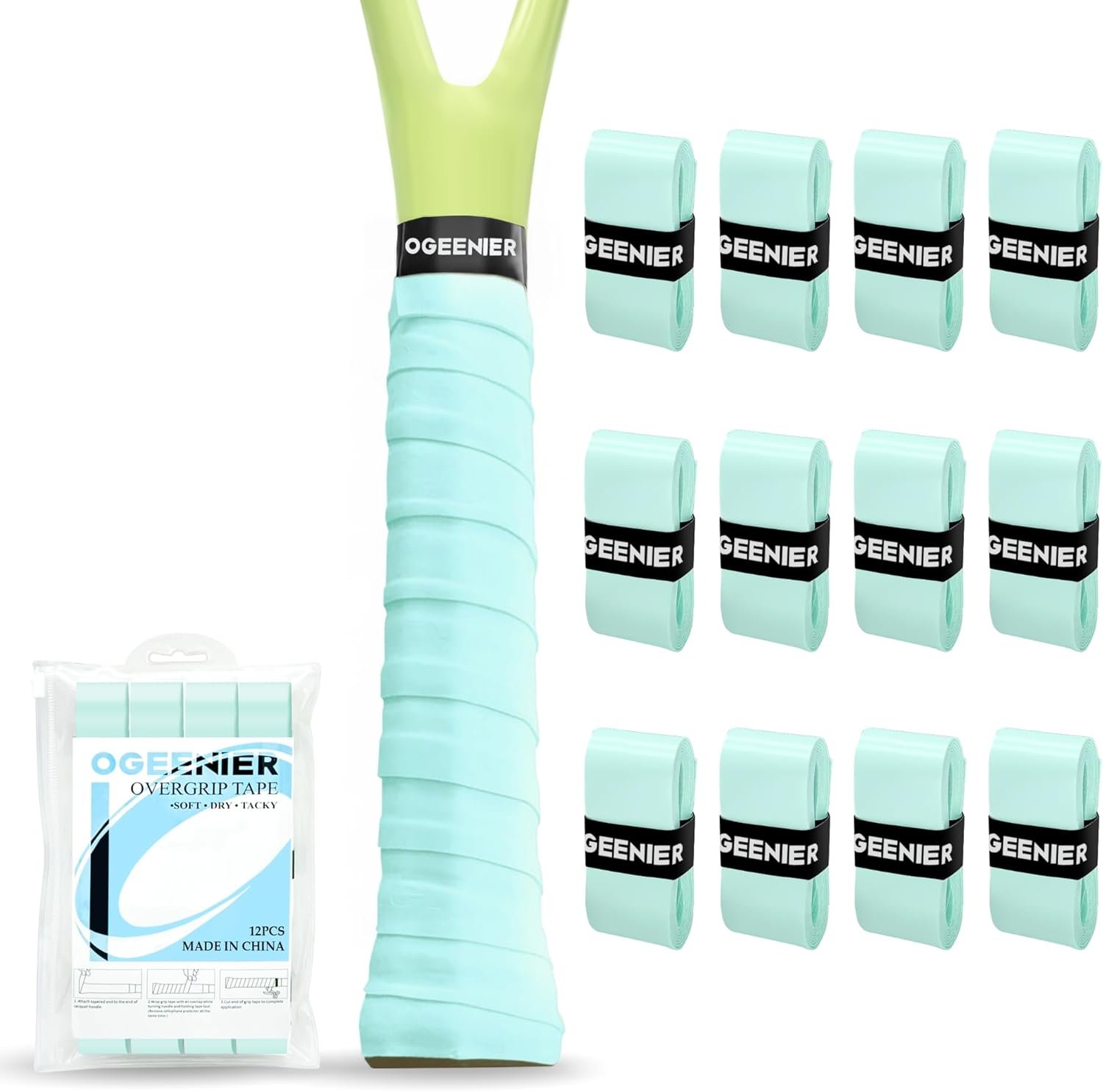 Grip and Rip: Elevate Your Game with OGEENIER Tennis Racket Grip Tape ...