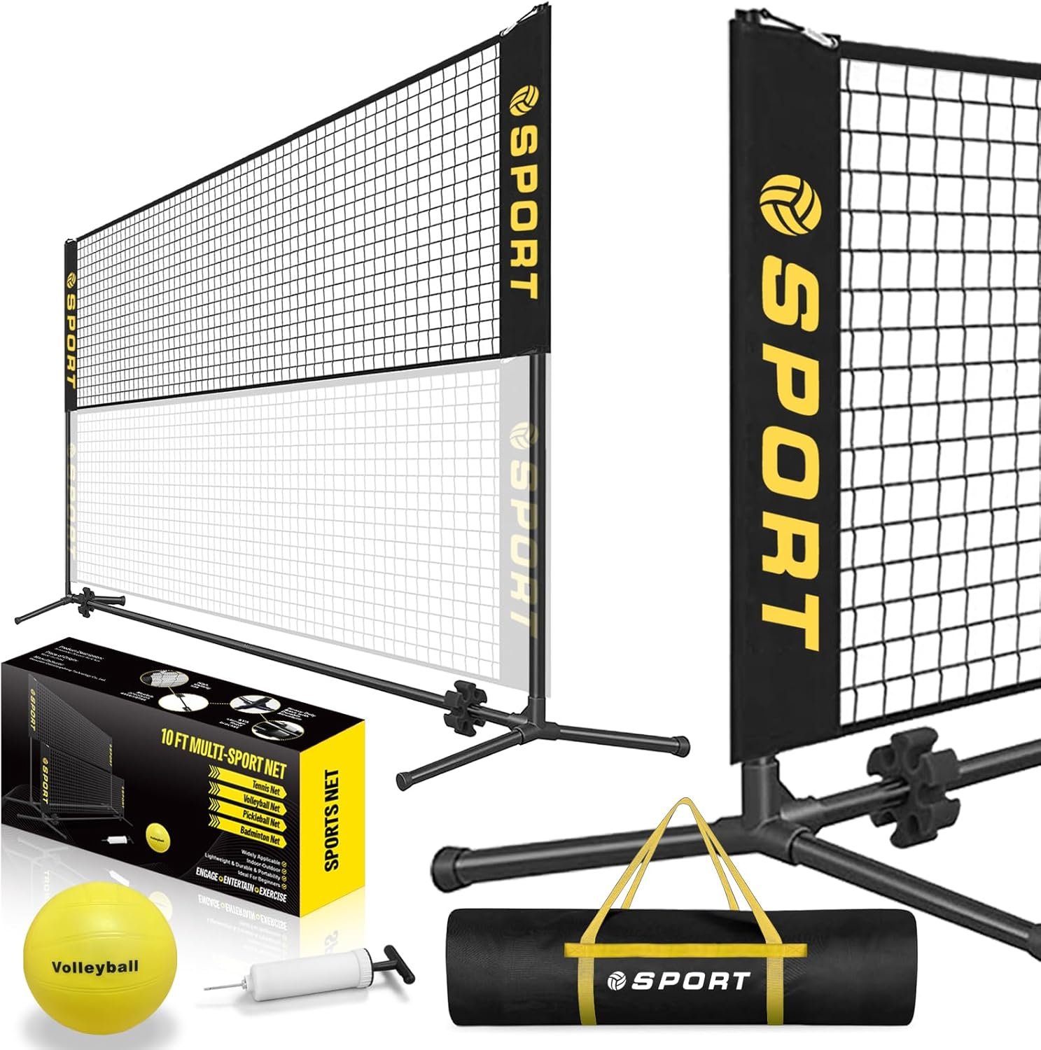 Net Gains: Unleashing Fun with the 10 FT Mini Portable Tennis Net Set ...