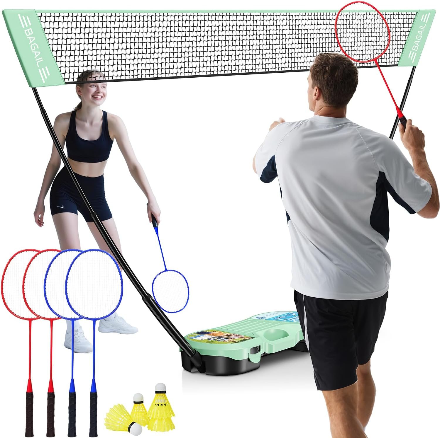 Game On with BAGAIL: The Ultimate Portable Badminton Net Set for Epic ...