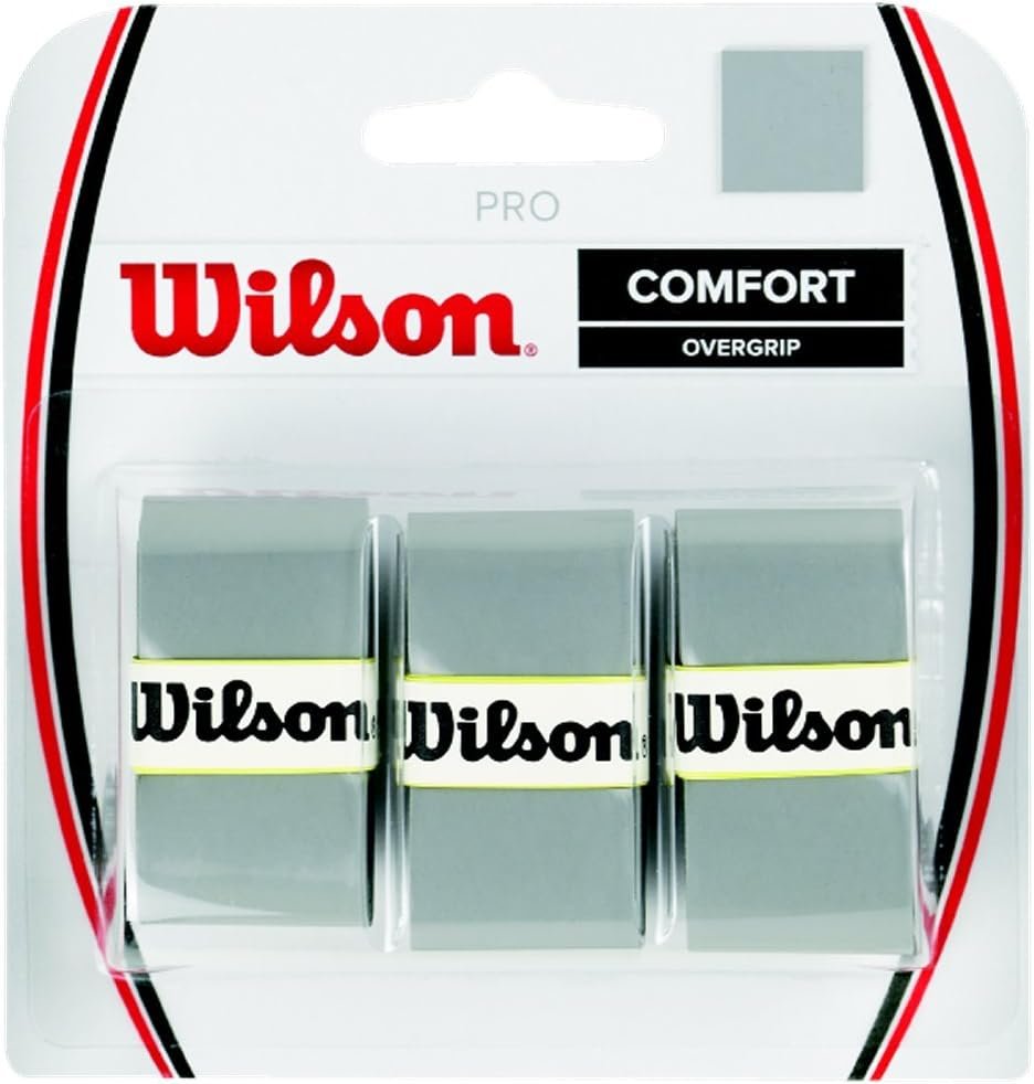 Feel the Difference: WILSON Pro Overgrip Comfort - 3 Pack (Silver ...