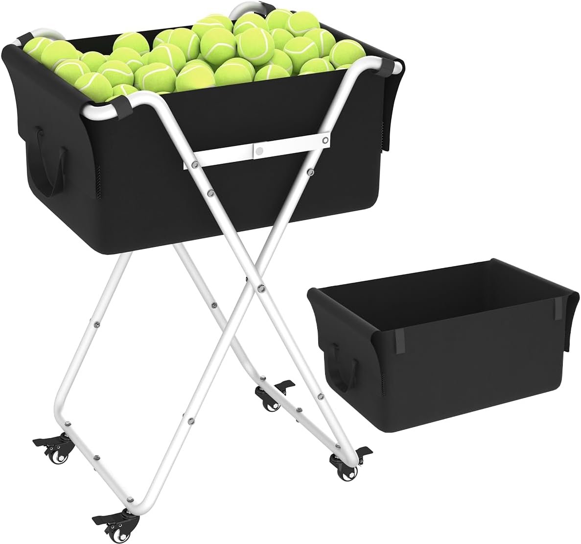 Tennis and Pickleball Made Easy: The Ultimate Foldable Hopper Cart ...